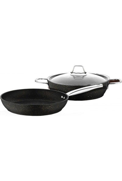 Master Chef Masterchef Master Gold 3 Parça Tencere ve Tava Seti Master Chef Masterchef Master Gold 3 Parça Tencere ve Tava Seti