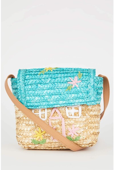 DeFacto Kız Çocuk Çapraz Büyük Hasır Çanta W8800A6NS