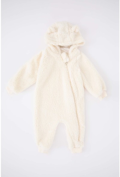 DeFacto Kız Bebek Regular Fit Kapüşonlu Pelüş Tulum X9293A222AU DeFacto Kız Bebek Regular Fit Kapüşonlu Pelüş Tulum X9293A222AU