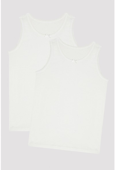 Penti Beyaz Kız Çocuk G.organic 2li Atlet