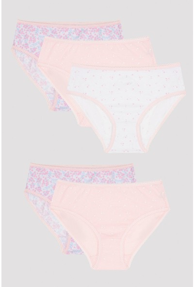 Penti Çok Renkli Girls Floral 5li Paket Slip Külot Penti Çok Renkli Girls Floral 5li Paket Slip Külot