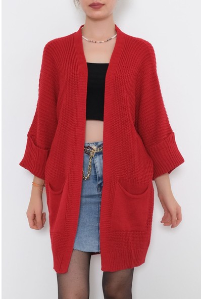 Duble Kol Hırka Kırmızı - 8588.1323.