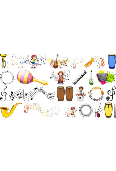 Tellgraf Reklam Hizmetleri Müzik Temalı Sticker Seti 20 x 30 Cm Tellgraf Reklam Hizmetleri Müzik Temalı Sticker Seti 20 x 30 Cm