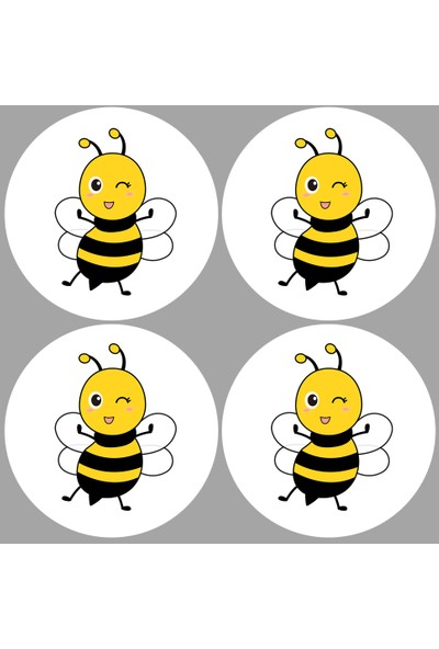 Tellgraf Reklam Hizmetleri Arılı Sticker 4 x 4 cm 24 Adet Tellgraf Reklam Hizmetleri Arılı Sticker 4 x 4 cm 24 Adet