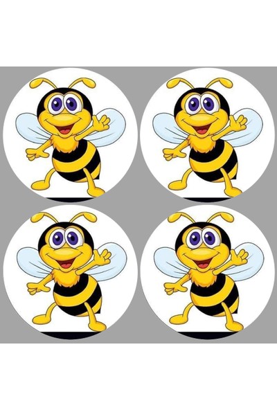 Tellgraf Reklam Hizmetleri Arılı Sticker 4 x 4 cm 24 Adet Tellgraf Reklam Hizmetleri Arılı Sticker 4 x 4 cm 24 Adet