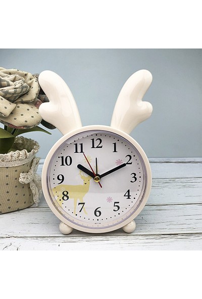 Hediyesahibi Masa Üstügeyik Temalı Işıklı Masa Saati