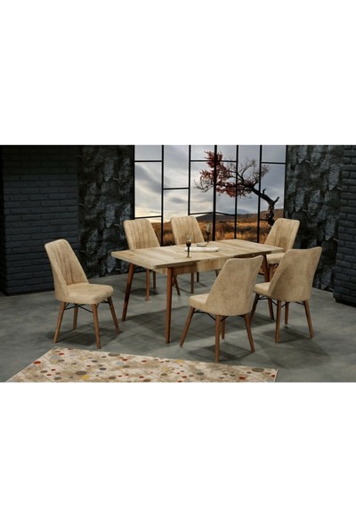 Safart Concept Mario Serisi Acılabılır Kelebek Masa Takımı 6 Sandalye Safart Concept Mario Serisi Acılabılır Kelebek Masa Takımı 6 Sandalye