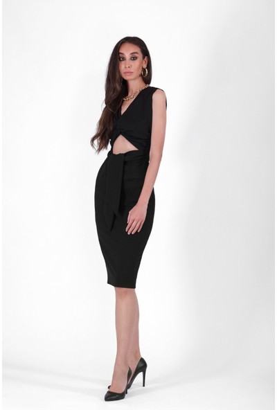 Ecem Alp The Black Arrow Midi Dress Ecem Alp The Black Arrow Midi Dress
