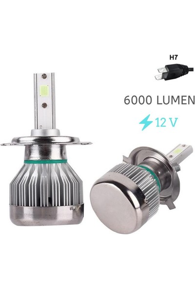 Strongart LED Far Ampulü H7-3500LMX2-30W-12V Buz Mavisi / LAAM702