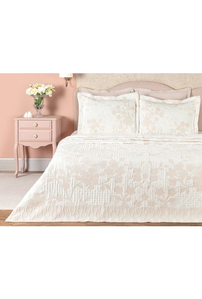 Madame Coco Marjolaina Çift Kişilik Yatak Örtüsü - Ekru/bej