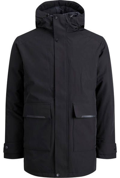 Jack&jones Kapüşonlu Siyah Erkek Kaban 12211896 Jack&jones Kapüşonlu Siyah Erkek Kaban 12211896