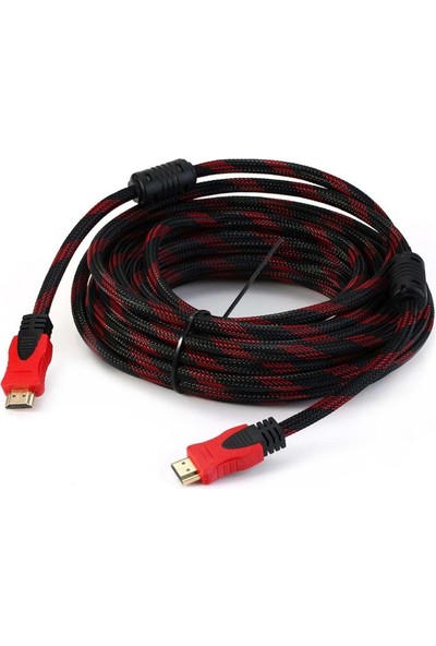 Polaxtor HDMI Kablo Gold 1.4V 3D 4K Örgülü Filtreli 5mt Polaxtor HDMI Kablo Gold 1.4V 3D 4K Örgülü Filtreli 5mt