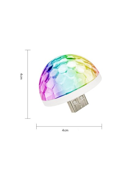 C9 Müziğe ve Sese Duyarlı Micro USB Girişli Araç Içi Mini Disko Topu Parti Android C9 Müziğe ve Sese Duyarlı Micro USB Girişli Araç Içi Mini Disko Topu Parti Android