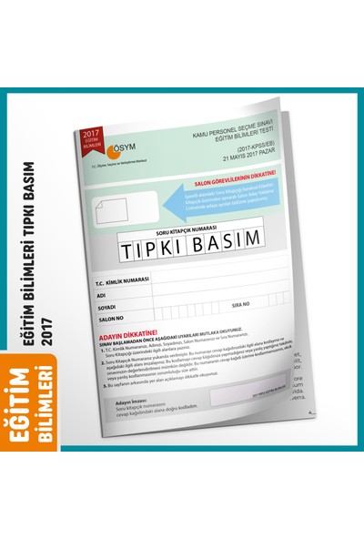 İnformal Yayınları KPSS 2017 Eğitim Bilimleri ÖSYM Çıkmış Soru Tıpkı Basım Türkiye Geneli Dijital Çözümlü Kitapçık (Ciltli) İnformal Yayınları KPSS 2017 Eğitim Bilimleri ÖSYM Çıkmış Soru Tıpkı Basım Türkiye Geneli Dijital Çözümlü Kitapçık (Ciltli)