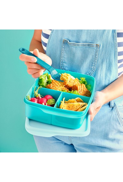 Tupperware Bölmeli Beslenme Kutusu 1l Su Mavisi Tupperware Bölmeli Beslenme Kutusu 1l Su Mavisi