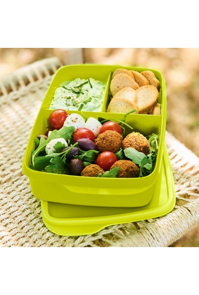 Tupperware Eco+ Bölmeli Beslenme Kutusu 1l Yeşil Tupperware Eco+ Bölmeli Beslenme Kutusu 1l Yeşil
