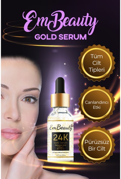 Embeauty Yaşlanma - Kırışıklık Karşıtı 24 K Gold Serum 30 Ml