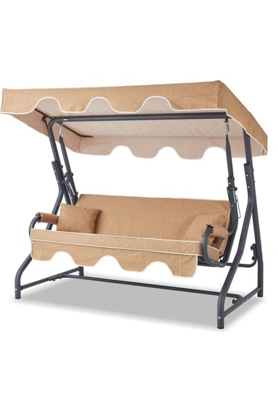 Erinöz 3 Kişilik Bahçe Balkon Salıncağı - Yatarlı