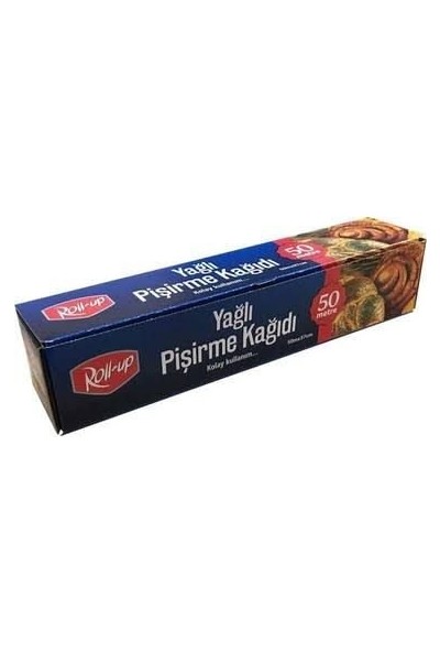 Roll-Up Yağlı Pişirme Kağıdı 37 cm x 50 mt Roll-Up Yağlı Pişirme Kağıdı 37 cm x 50 mt