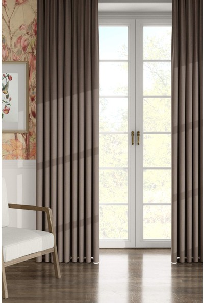 Mr. Stock Hazır Fon Perde 145 x 230 cm - Vizon