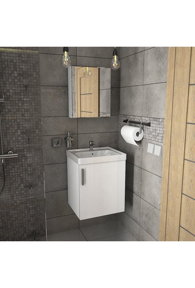 Karen Banyo Gold 50 Cm Banyo Dolabı Beyaz