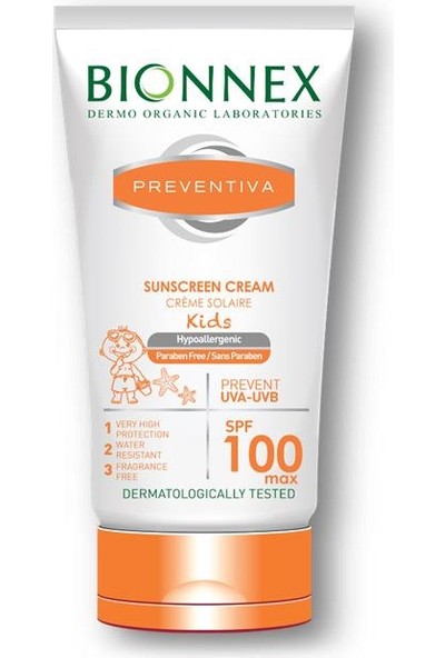 Bionnex Preventiva Çocuk Güneş Kremi Max SPF100 50ML Bionnex Preventiva Çocuk Güneş Kremi Max SPF100 50ML