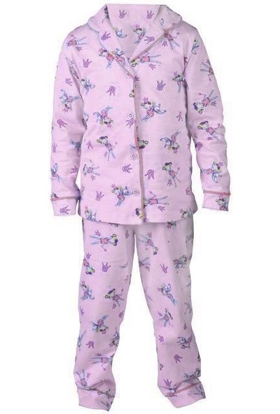 Woolnat Queen Pamuklu Kız Çocuk Pijama Takımı