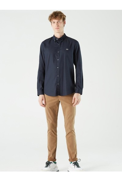 Lacoste Lacivert Slim Fit Spor Gömlek