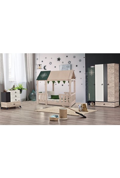 Bubu Home Macamp Montessori Oda Takımı 3 Kapılı Dolap + Karyola + Şifonyer Bubu Home Macamp Montessori Oda Takımı 3 Kapılı Dolap + Karyola + Şifonyer