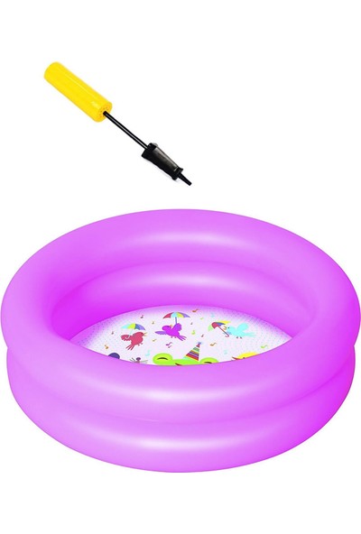 Pompası ile Bestway 51061, Desenli Zeminli Şişme Çocuk Havuz Set (61X15CM)