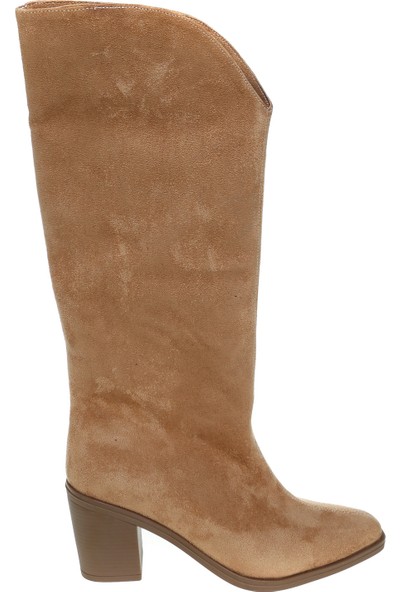 F By Fabrika Topuklu Çizme, 36, Bej