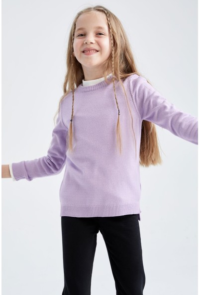 DeFacto Kız Çocuk Regular Fit Bisiklet Yaka Kaşmir Dokulu Ekstra Yumuşak Kazak N8505A622AU DeFacto Kız Çocuk Regular Fit Bisiklet Yaka Kaşmir Dokulu Ekstra Yumuşak Kazak N8505A622AU
