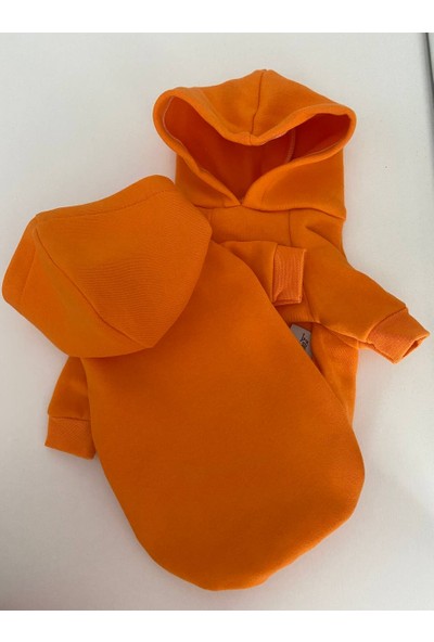 Zeyşil Pati Giyim Basic Kedi Köpek Hoodie Orange Zeyşil Pati Giyim Basic Kedi Köpek Hoodie Orange
