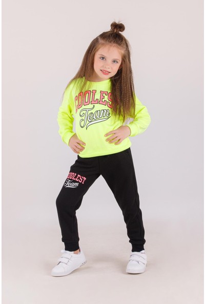Dmb Kız Çocuk Coolest Neon Baskılı Eşofman Takımı