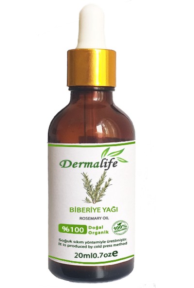 Dermalife %100 Saf Aromaterapi Biberiye Yağı Saç ve Cilt Bakımı Yapan Selülit Giderici 20 ml Dermalife %100 Saf Aromaterapi Biberiye Yağı Saç ve Cilt Bakımı Yapan Selülit Giderici 20 ml