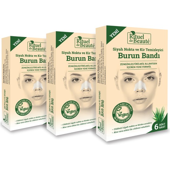 Siyah Nokta Burun Bandı 3 Lü Fiyatı - Taksit Seçenekleri