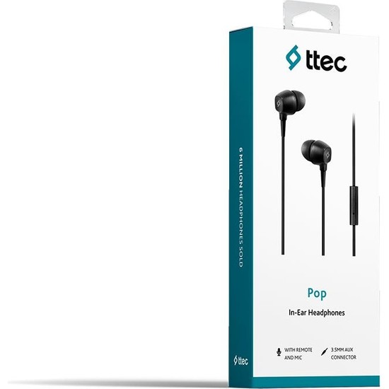 Ttec Pop Mikrofonlu Kulakiçi Kulaklık 3.5mm Siyah Fiyatı