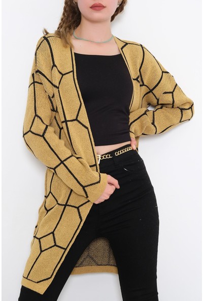 İsunstore Altıgen Pike Örgü Hırka Hardalsiyah - 9837.1319. İsunstore Altıgen Pike Örgü Hırka Hardalsiyah - 9837.1319.