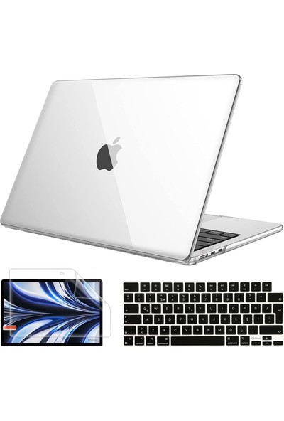 Novstrap Apple MacBook Air 13.6 Inç 2022 M2 Çip A2681 Uyumlu Kılıf Parlak-Siyah Klavye Kılıfı-Film Novstrap Apple MacBook Air 13.6 Inç 2022 M2 Çip A2681 Uyumlu Kılıf Parlak-Siyah Klavye Kılıfı-Film