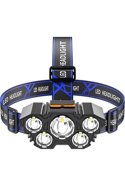 Janva Rc-21 Şarjlı 5 LED 5x T6 Cree LED 36000 Lümen Profosyonel Kafa Feneri Lambası 4 Modlu Janva Rc-21 Şarjlı 5 LED 5x T6 Cree LED 36000 Lümen Profosyonel Kafa Feneri Lambası 4 Modlu