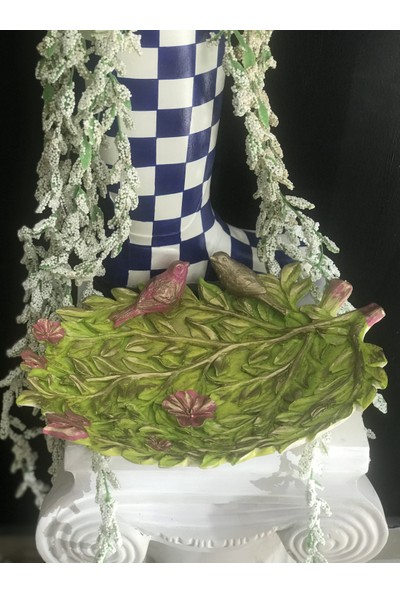 Sister Home Design Kuşlu Vintage Dekoratif Tabak