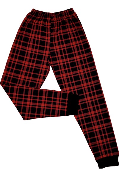 Bubi Giyim Kirmizi Ekose Desenli Unisex Örme Pijama Alti (100% Pamuklu) Bubi Giyim Kirmizi Ekose Desenli Unisex Örme Pijama Alti (100% Pamuklu)