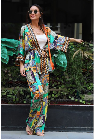 Desenli Kadın Ceket 9424-2Y2