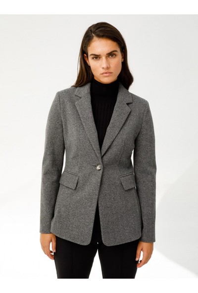 Tek Düğmeli Kadın Ceket 3021-2K2