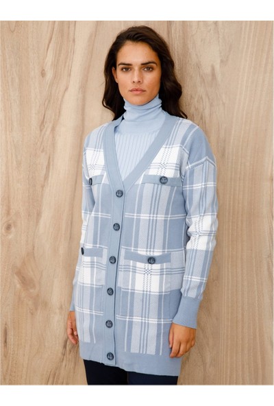 Kareli Kadın Hırka 53923-2K2