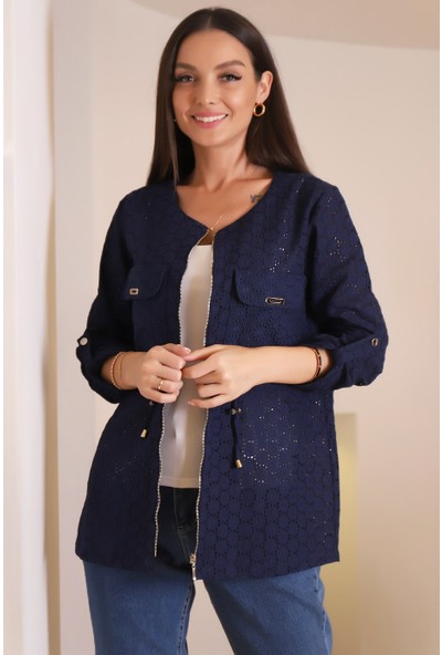 Cep Detaylı Kadın Ceket 2114-2Y2