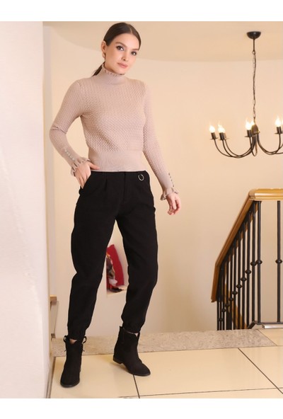 Paçası Lastikli Kadın Pantolon 24460-20Y