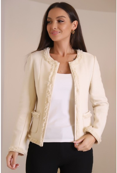 Püsküllü Kadın Ceket 1511-2Y2