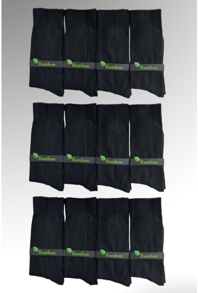 Ollero Erkek Bambu Çorap Kışlık Orta Kalın 12 Çift Siyah Ollero Erkek Bambu Çorap Kışlık Orta Kalın 12 Çift Siyah