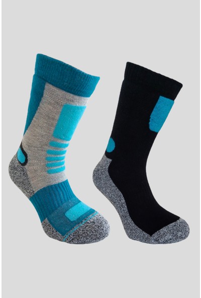 Ollero Kadın Havlu Taban Kalın Outdoor Spor Çorabı 2 Çift Gri Siyah Ollero Kadın Havlu Taban Kalın Outdoor Spor Çorabı 2 Çift Gri Siyah